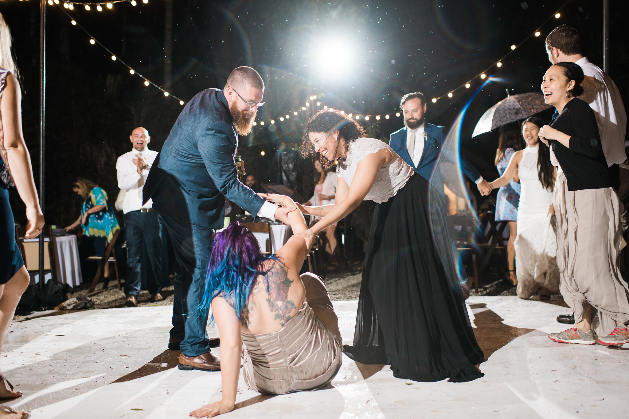 Wedding reception with crazy dancing, intimate outdoor wedding venue ...